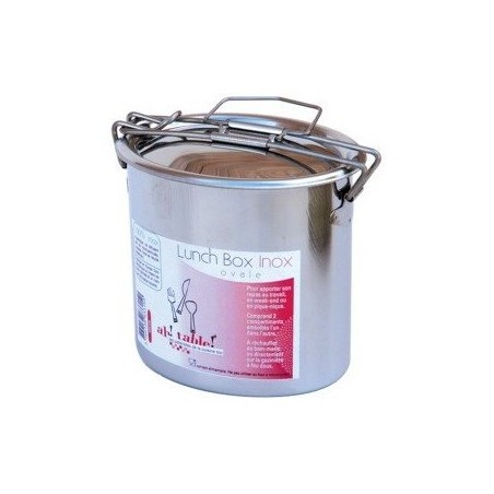Lunch Box mini casserole de camping Inox Ovale ah table